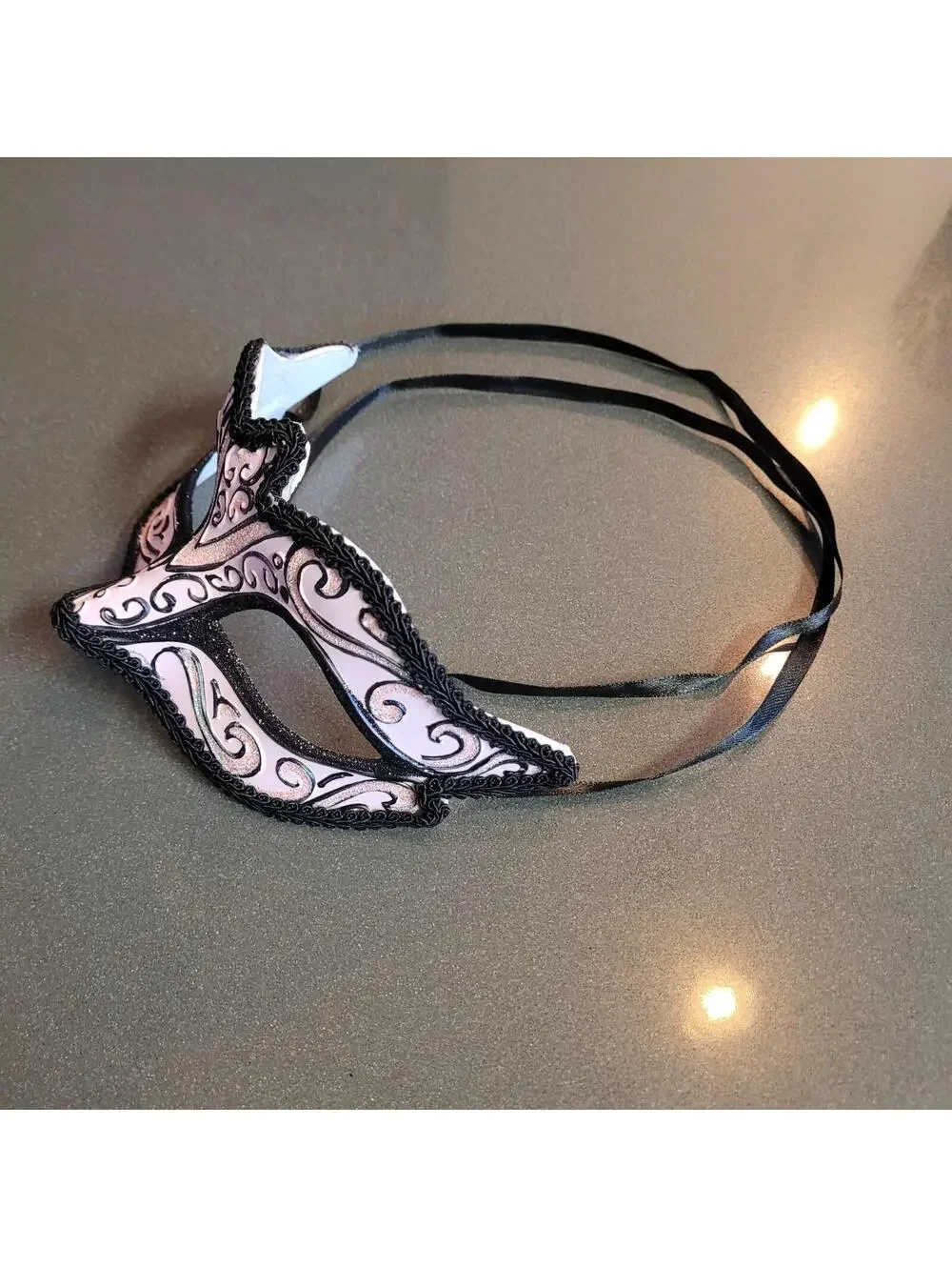 Masquerade | Other | Adult Ladies Black And Pink Parisian Mask ...